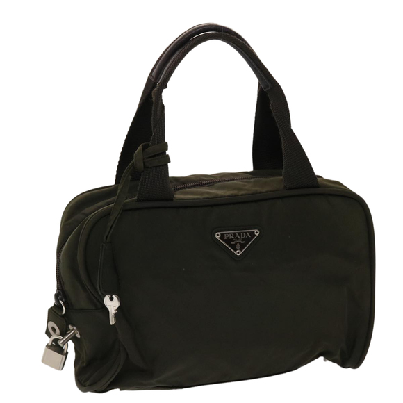 Prada | Bags | Prada Hand Bag Nylon Khaki Auth 4863 | Poshmark